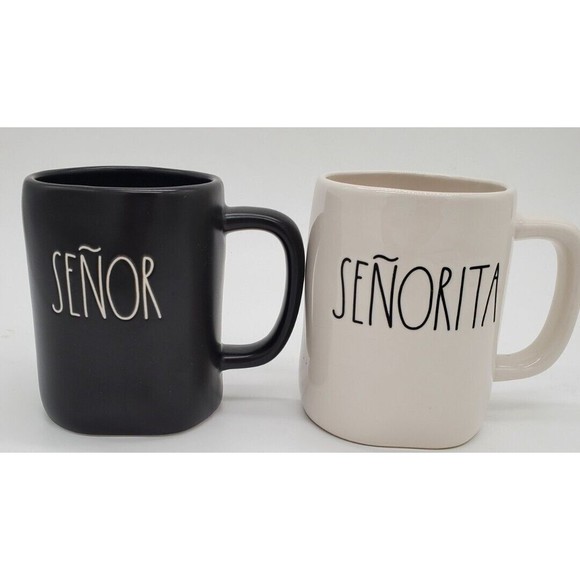Rae Dunn | Kitchen | Rae Dunn Set Of 2 Senor Senorita Black And White ...